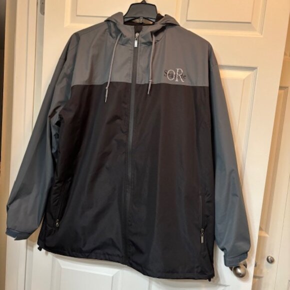 Cheneral | Jackets & Coats | Cheneral Mens Rain Squall Grayblack Hooded ...